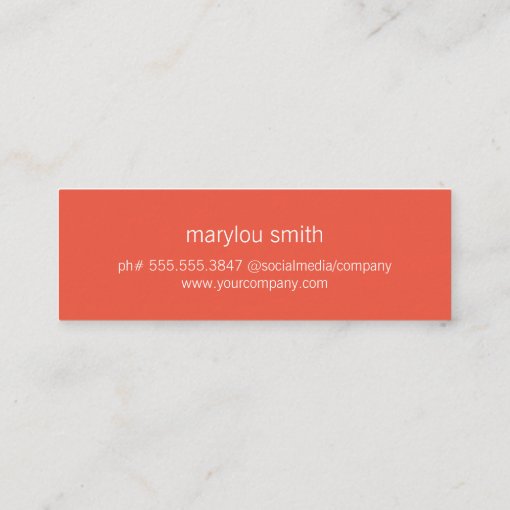 Professionally Stylish | Signature Series Mini Business Card | Zazzle