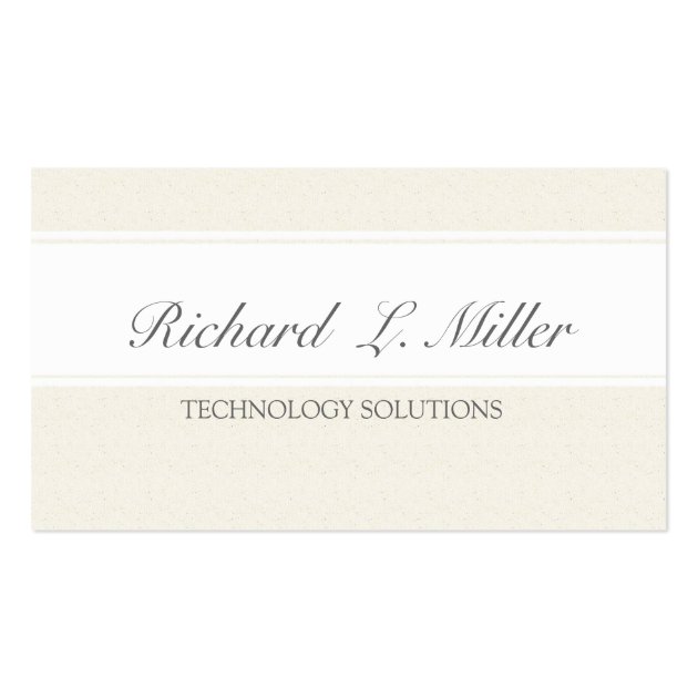 Professionals Friendly Cream Elegant Business Cards