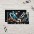 Professionsal Electrician AP75 Photo QR Wires Business Card | Zazzle
