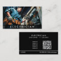 Professionsal Electrician AP75 Photo QR Wires Business Card | Zazzle