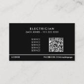 Professionsal Electrician AP75 Photo QR Wires Business Card | Zazzle