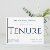 Professor Blue Academic Tenure Party Invitation | Zazzle