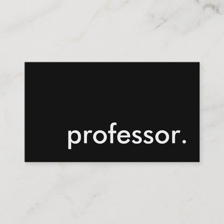 professor. business card | Zazzle