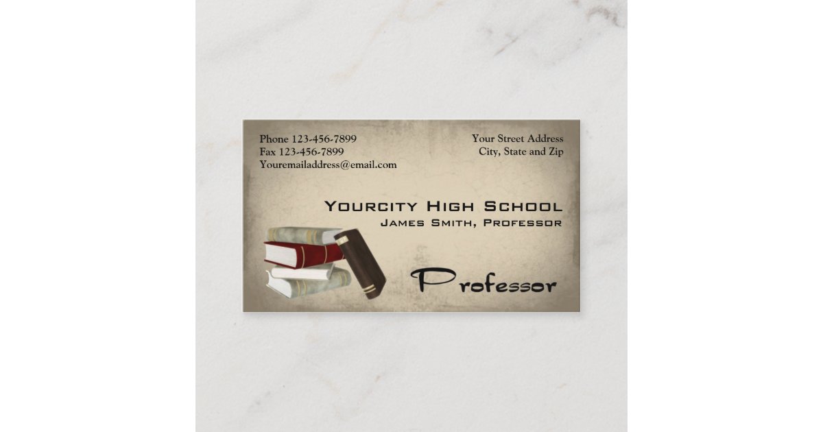 Professor Business Card | Zazzle