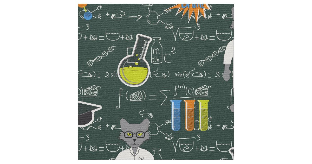 Professor Cat Fabric | Zazzle
