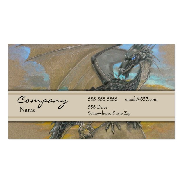 Profile Card - Black Dragon Business Card Template