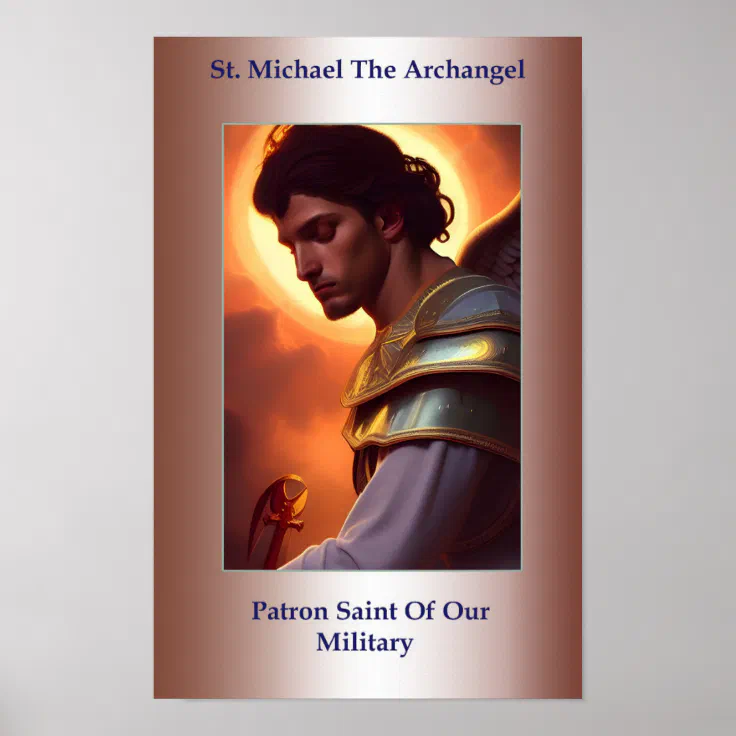 Profile of Saint Michael the Archangel Poster | Zazzle