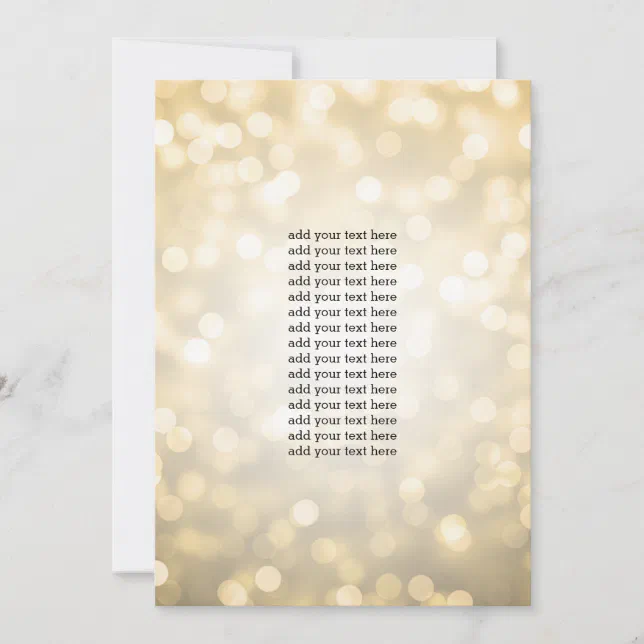 Program Insert Gold Glitter Lights | Zazzle