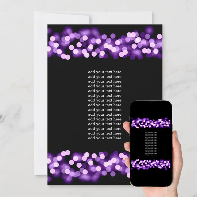 Program Insert Purple Hollywood Glam | Zazzle