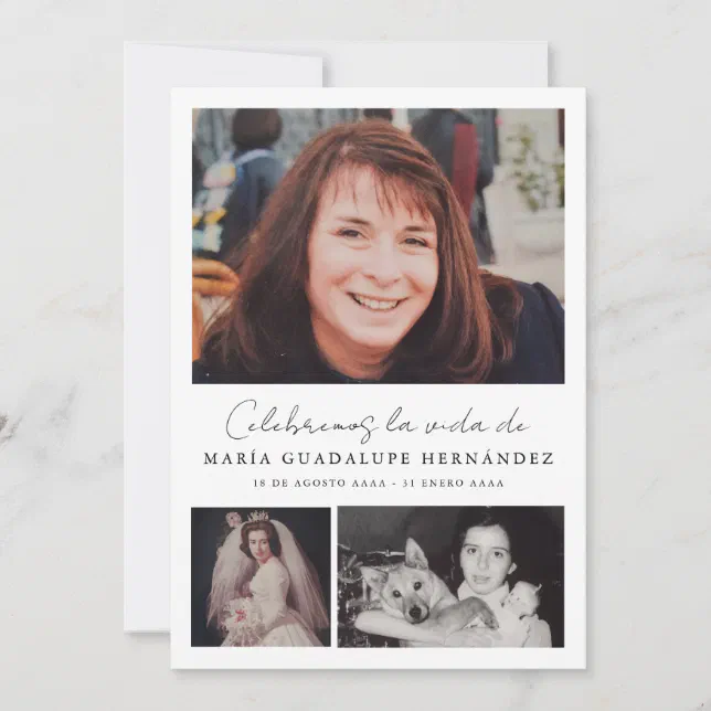 Programa Funerario Cristiano en Español Funeral Invitation | Zazzle