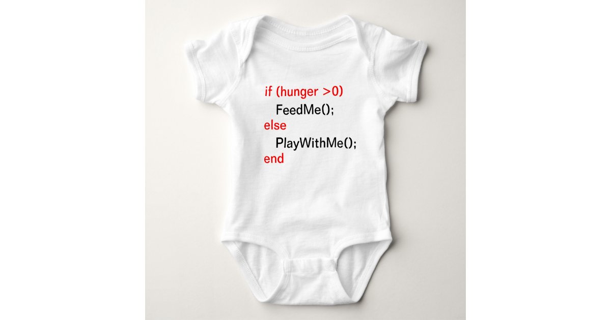 Programmer baby (FeedMe, PlayWithMe) Baby Bodysuit | Zazzle