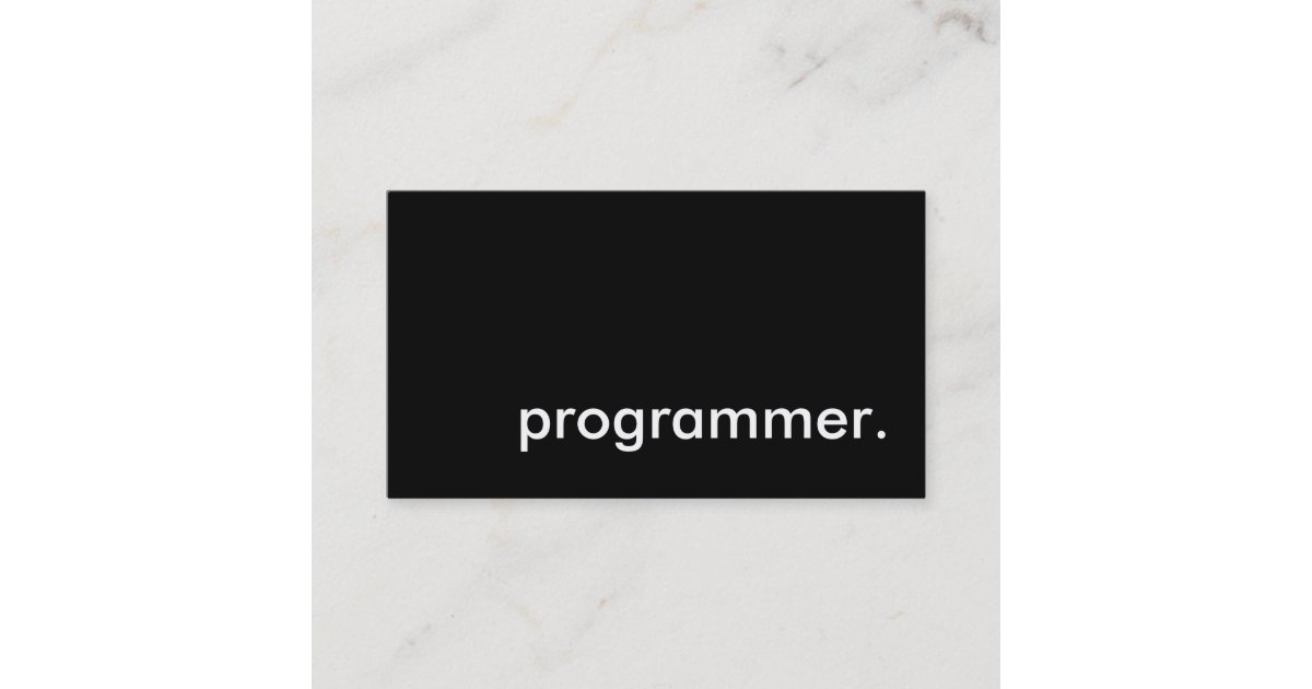 programmer. business card | Zazzle