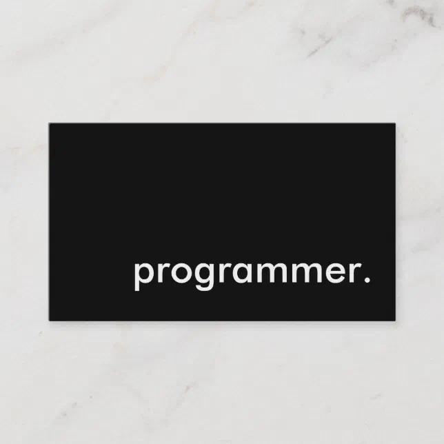 programmer. business card | Zazzle