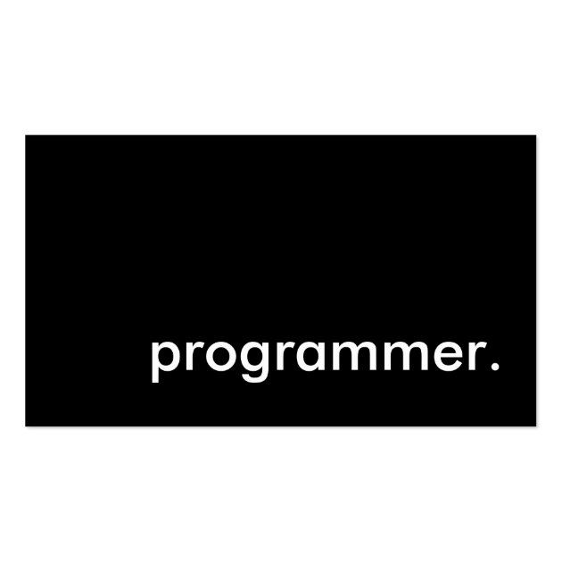 programmer. business card template
