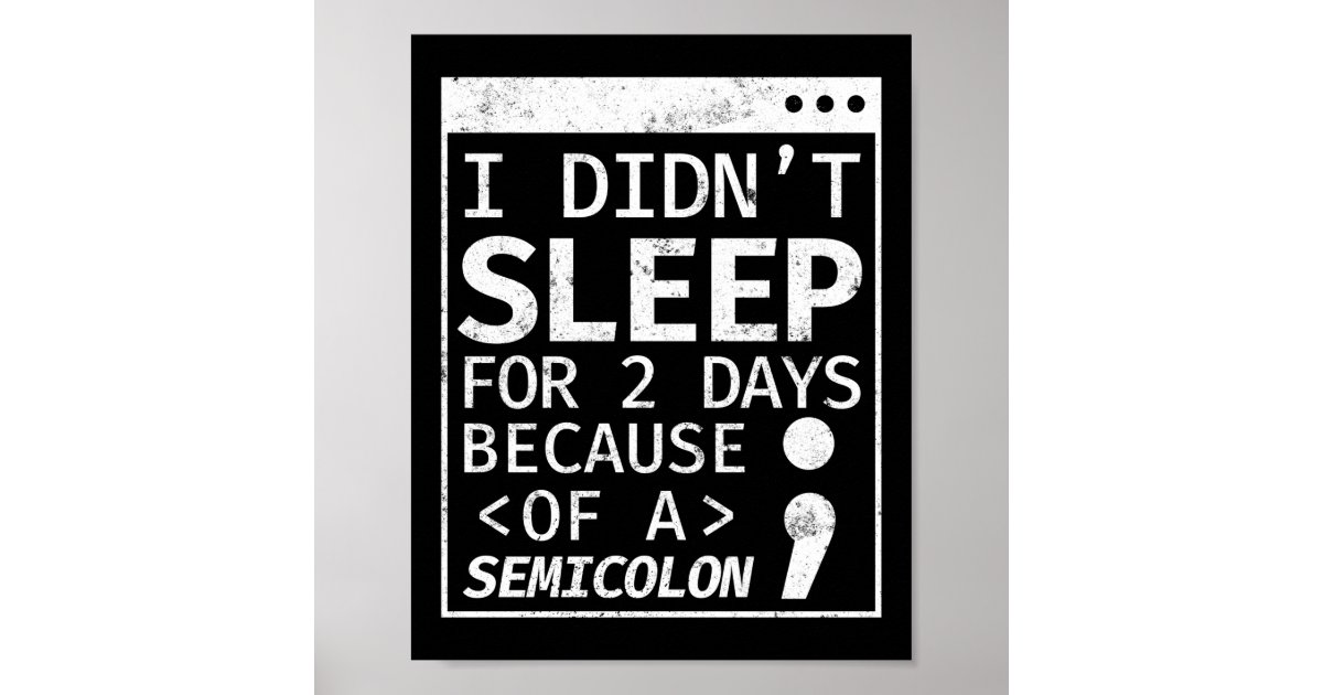 Programmer Coding Didn't Sleep For 2 Days Because Poster | Zazzle