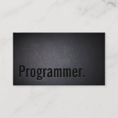 Programmer Elegant Black Professional Minimalist Business Card | Zazzle