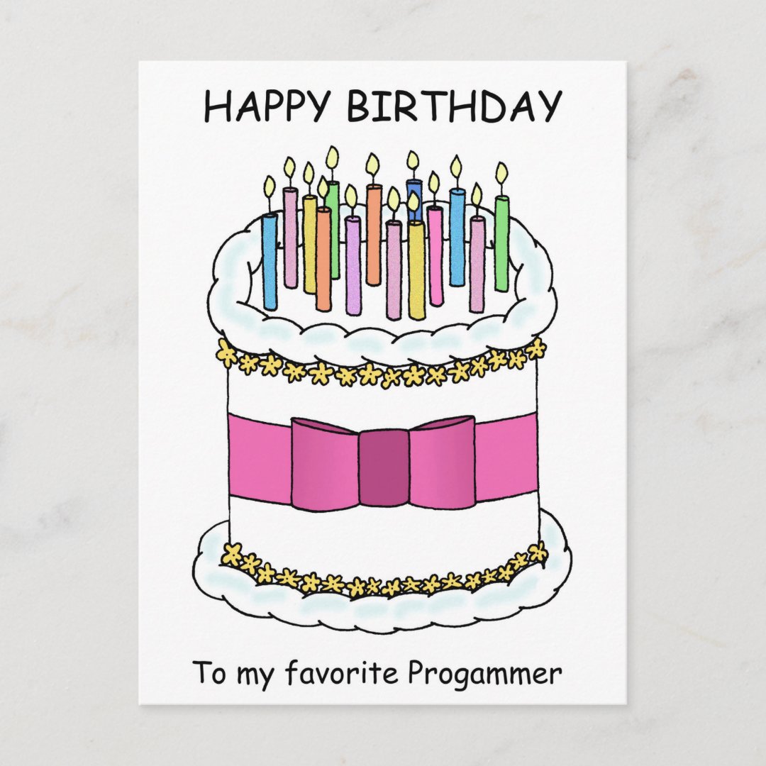 Programmer Happy Birthday Postcard | Zazzle