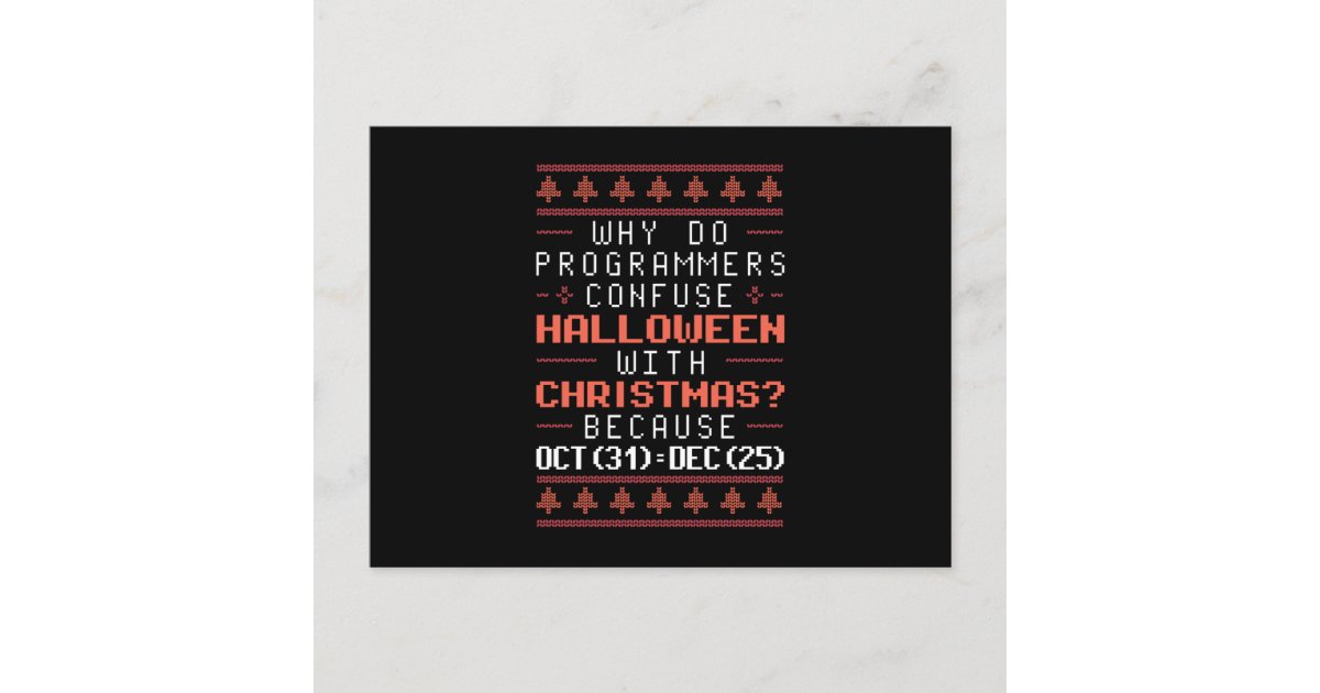 Programmer holidays postcard | Zazzle