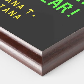 "PROGRAMMER OF THE YEAR!" + Custom Name Award Plaque | Zazzle