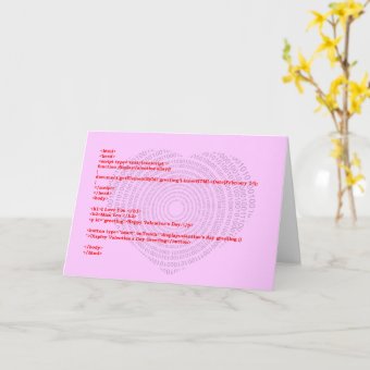 Programmer Valentine's Day Card | Zazzle
