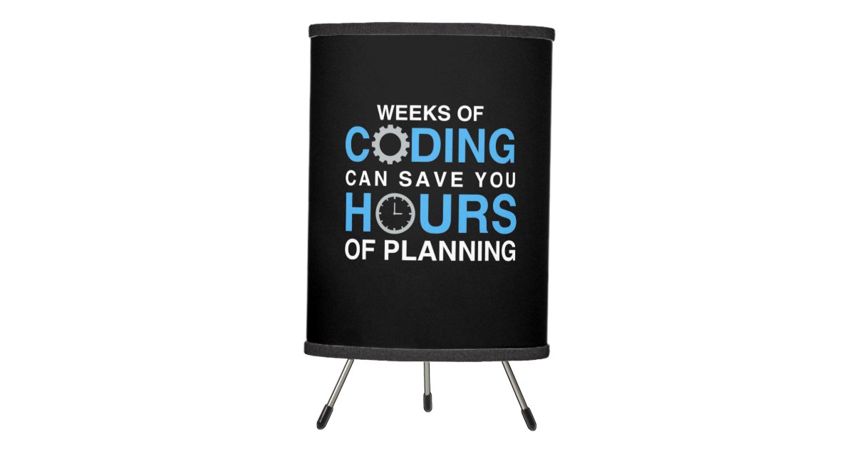 Programmer Weeks Of Coding Tripod Lamp | Zazzle