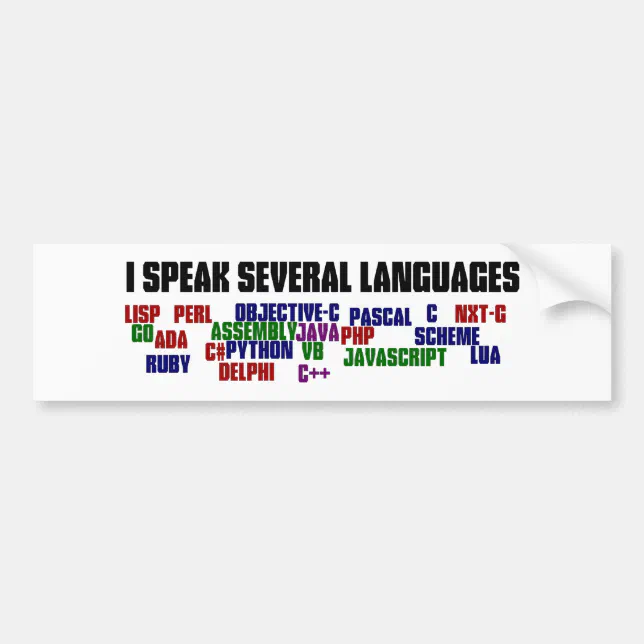 Programmers Have Multiple Programming Skills Bumper Sticker | Zazzle