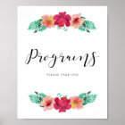 Programs Please Take One Rose Gold Glitter Sign | Zazzle.com
