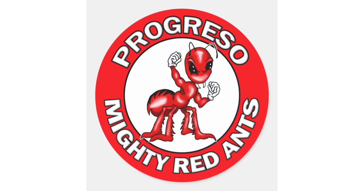 Progreso Mighty Red Ants Stickers | Zazzle.com