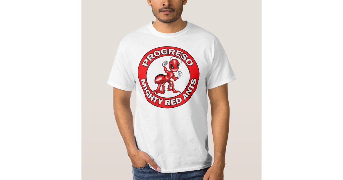 Progreso Red Ants Round Emblem T-Shirt | Zazzle