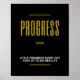 Progress Inspirational Quote Poster | Zazzle