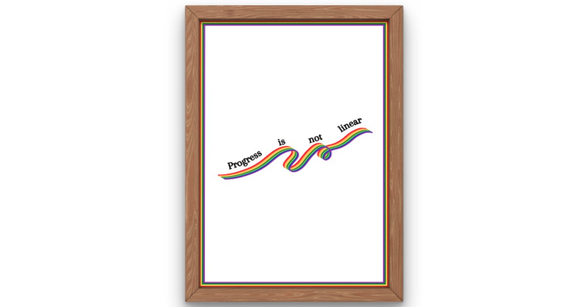 Progress is not linear. poster | Zazzle