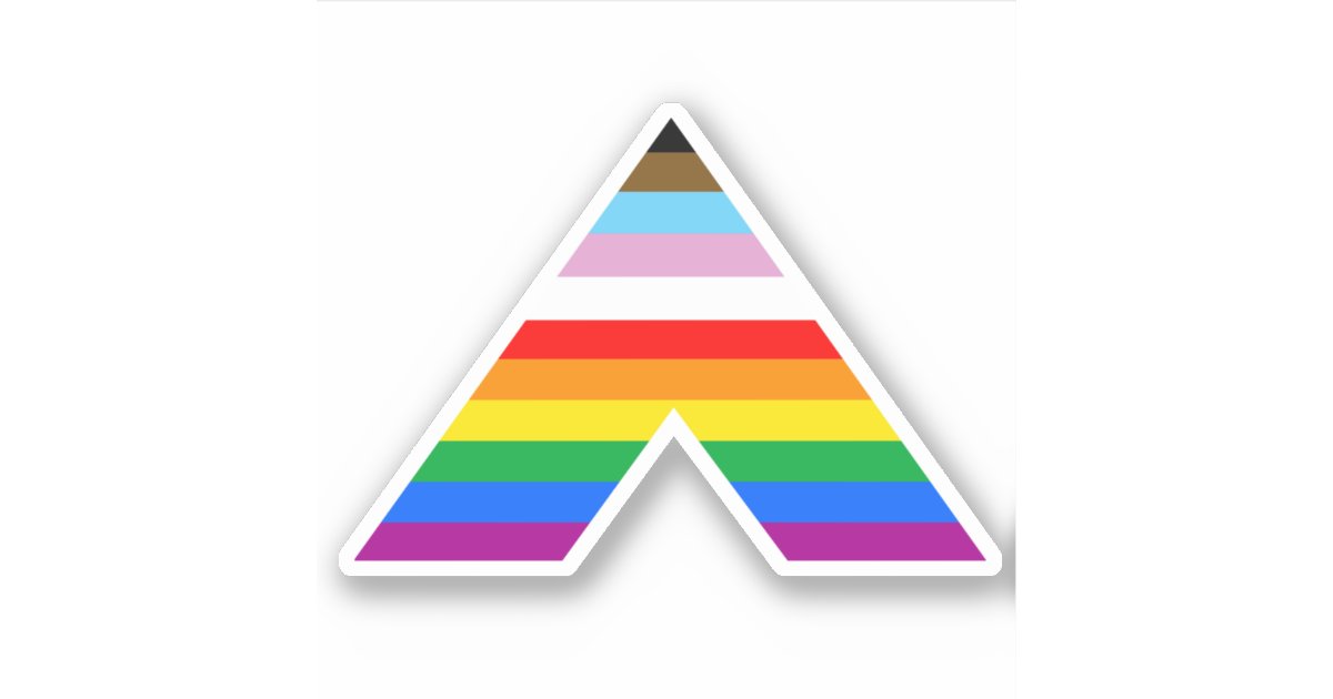 Progress Pride Ally Symbol Sticker | Zazzle