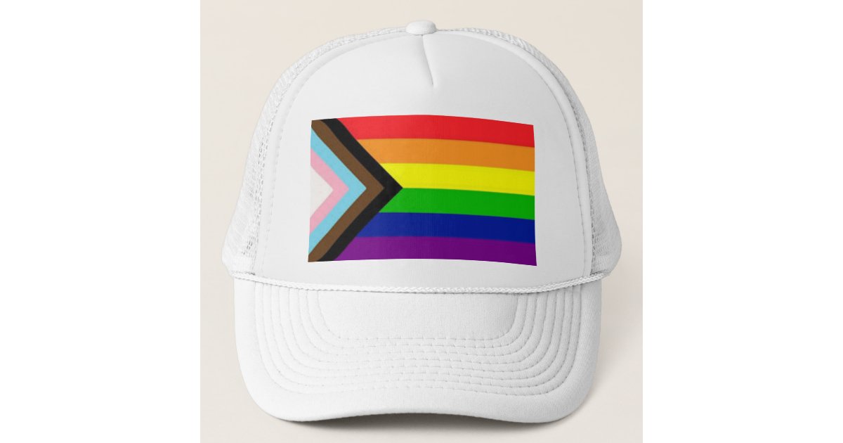 Progress Pride Ball Cap | Zazzle