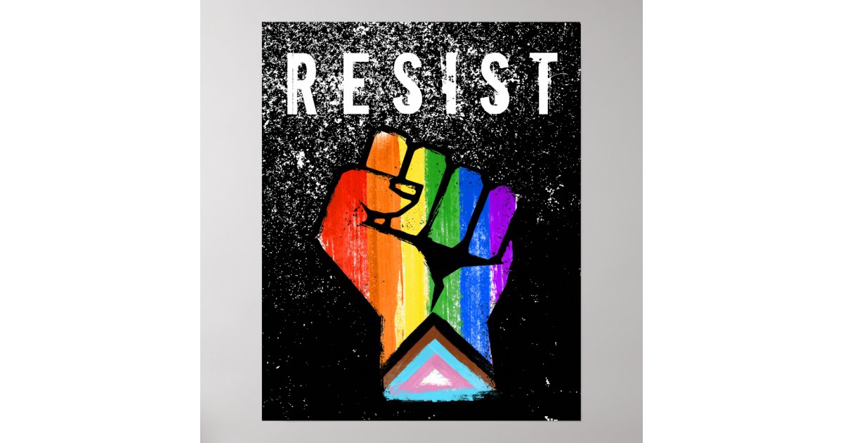 Progress Pride Fist Poster | Zazzle
