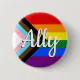 Progress Pride Flag Ally Button | Zazzle