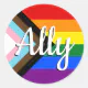 Progress Pride Flag Ally Button Classic Round Sticker | Zazzle
