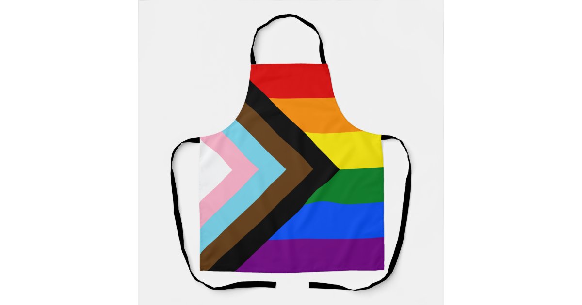 Progress Pride Flag Apron | Zazzle