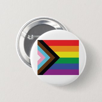 Progress Pride Flag Button | Zazzle