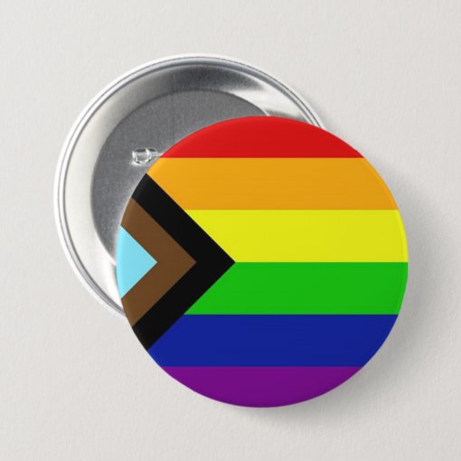 Progress Pride Flag Button | Zazzle
