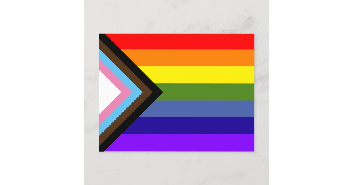 Progress Pride Flag Postcard | Zazzle