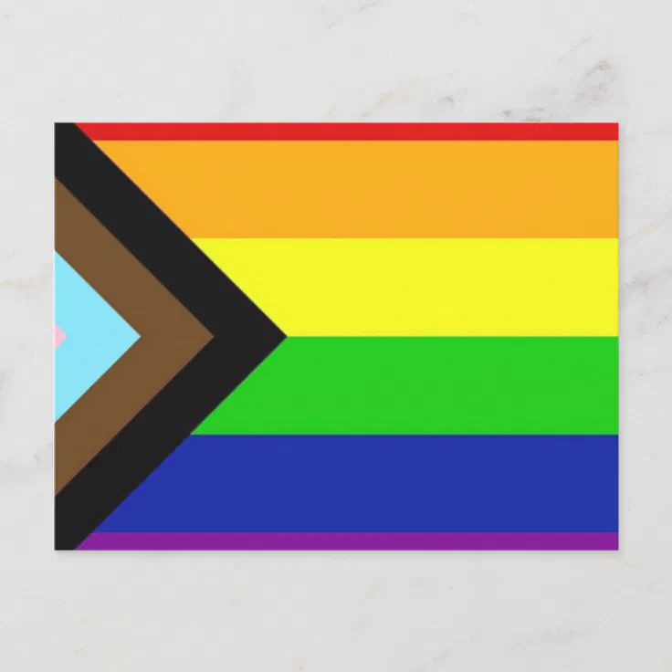 Progress Pride Flag Postcard | Zazzle