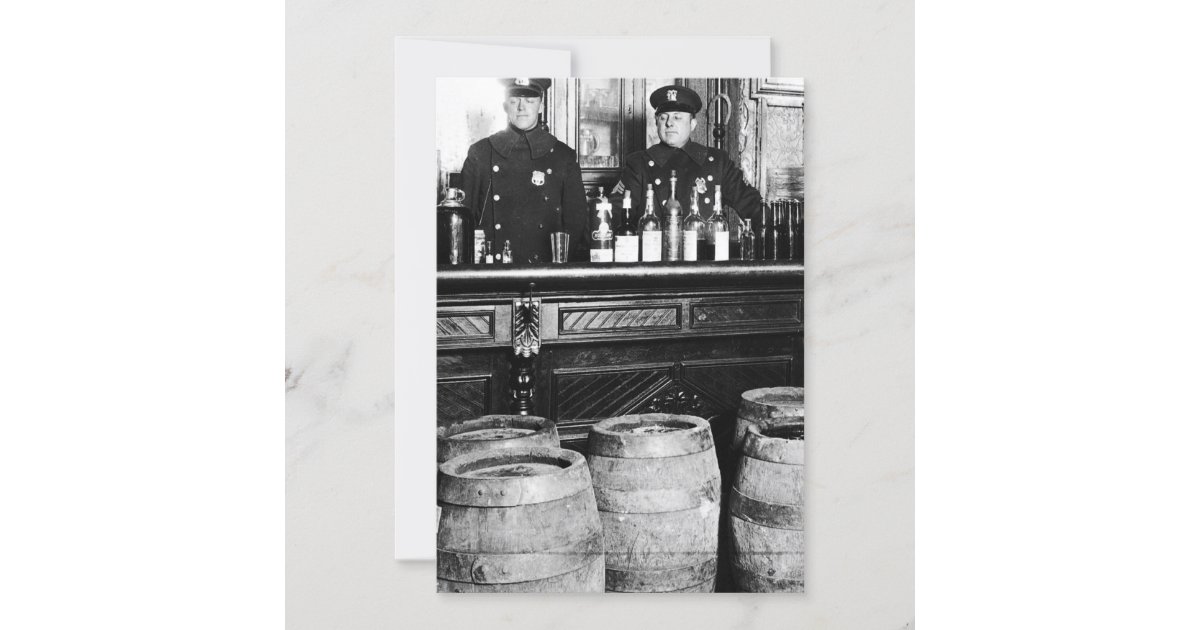 Prohibition - Speakeasy Police Raid Bootlegger - M Invitation | Zazzle