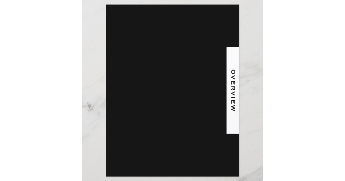 Project Binder Section Divider | Oveview | Zazzle