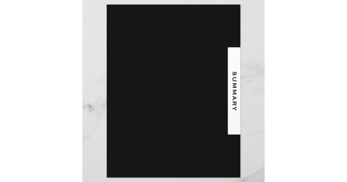 Project Binder Section Divider | Summary | Zazzle