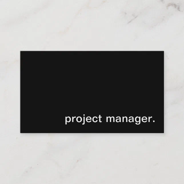 Project Manager Business Card | Zazzle