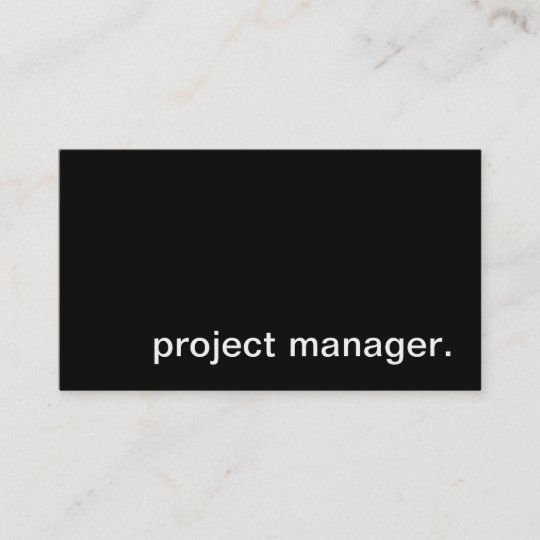 project manager. business card | Zazzle.com