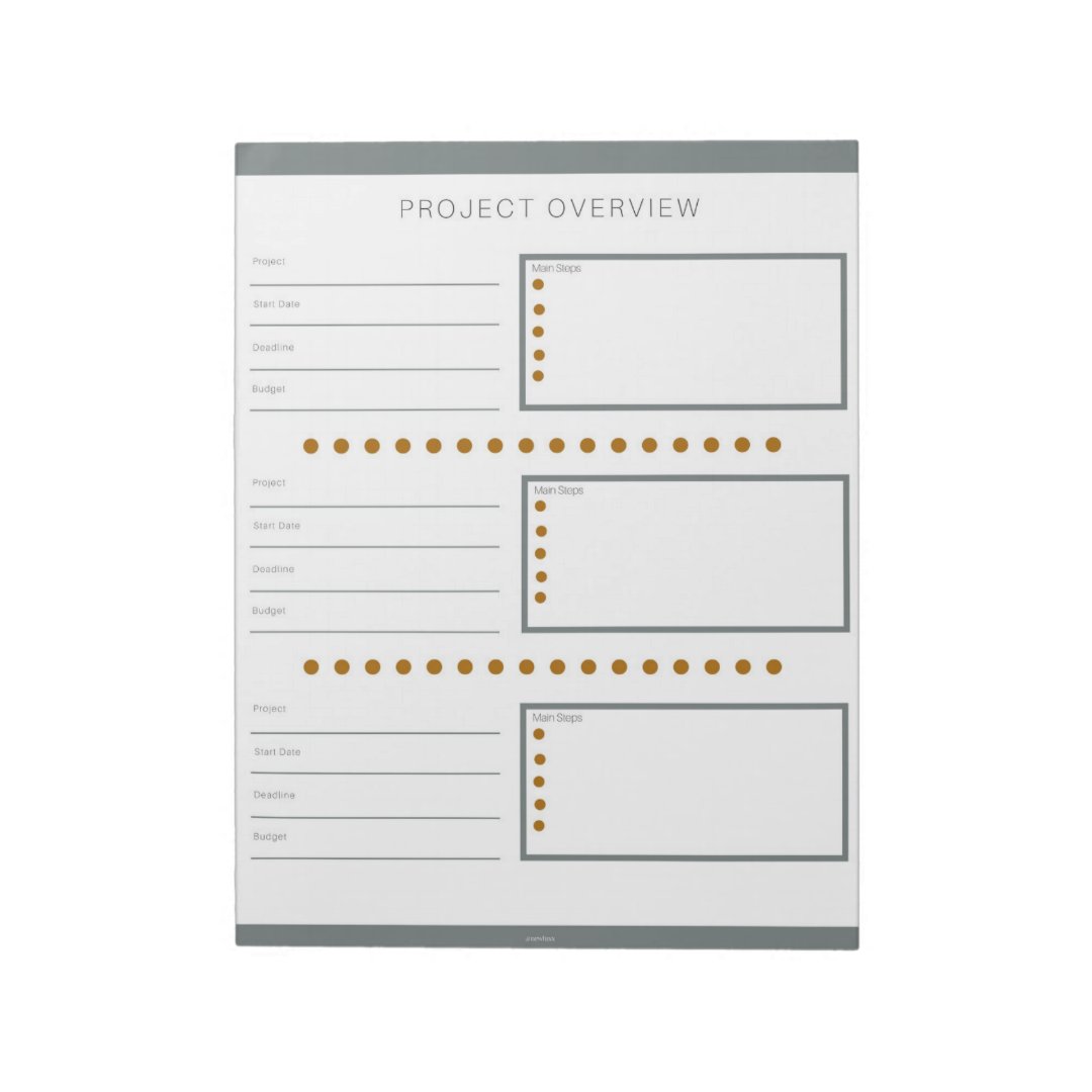 Project Overview Notepad | Zazzle