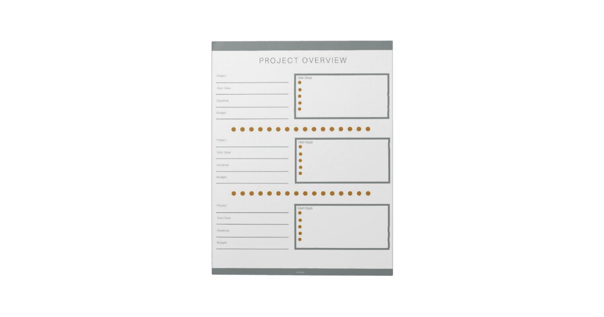 Project Overview Notepad | Zazzle