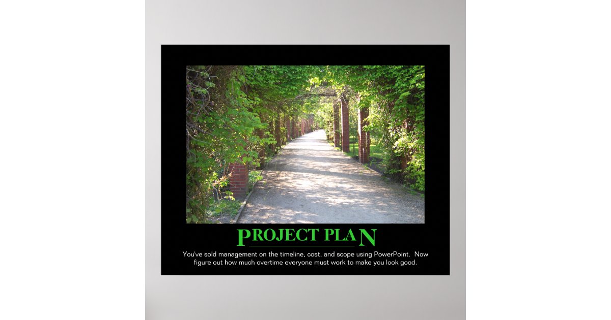 Project Plan - just make it match PowerPoint Poster | Zazzle