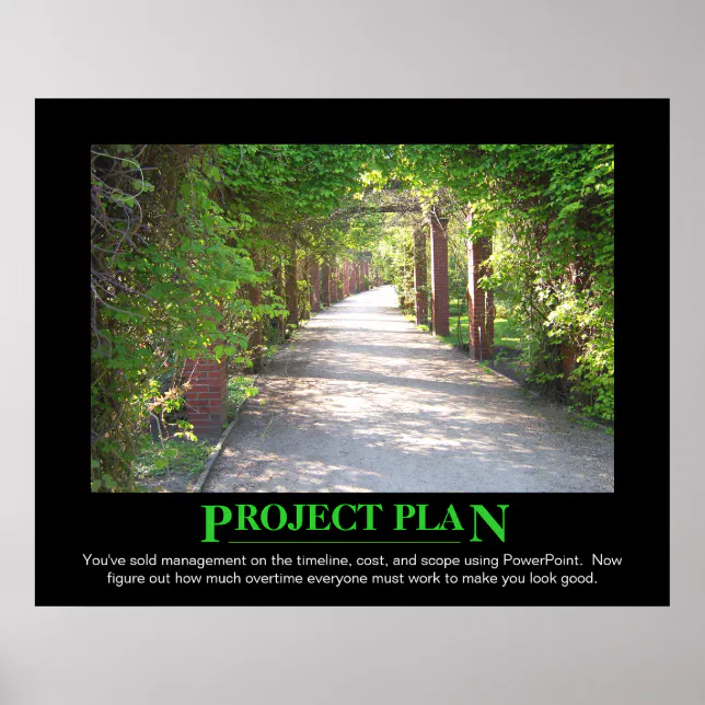 Project Plan - just make it match PowerPoint Poster | Zazzle